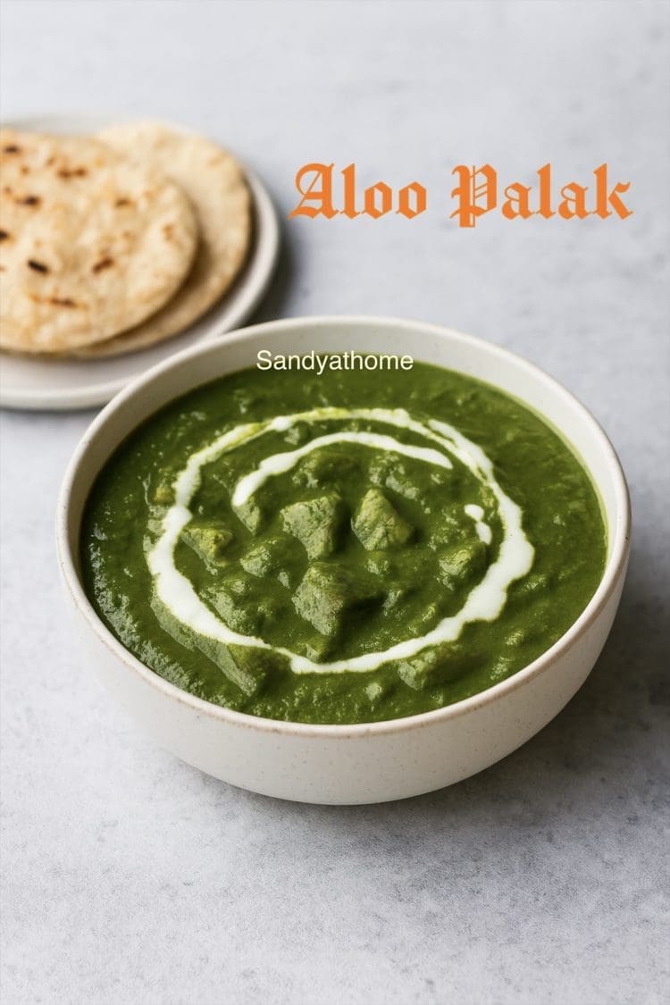 Aloo Palak, How to make Potato and Spinach Curry Recipe - Sandhya's Recipes